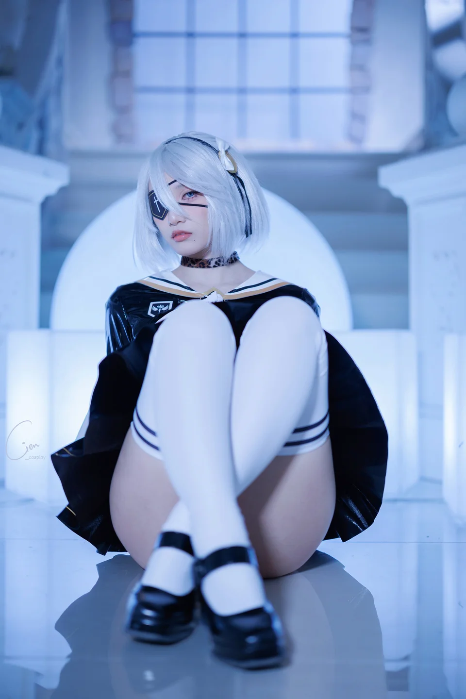 Cien恩恩 – 2B ヨルハ二号B型_JKver [32P] | 91绅士 | 超清写真集 | 91shenshi